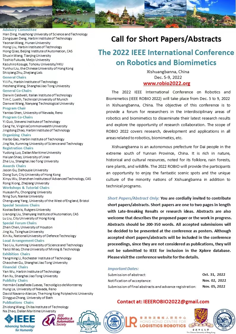 IEEE ROBIO 2022